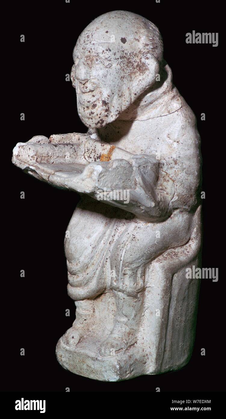Pipeclay figure from a Roman tomb. Artist: Unknown Stock Photo - Alamy