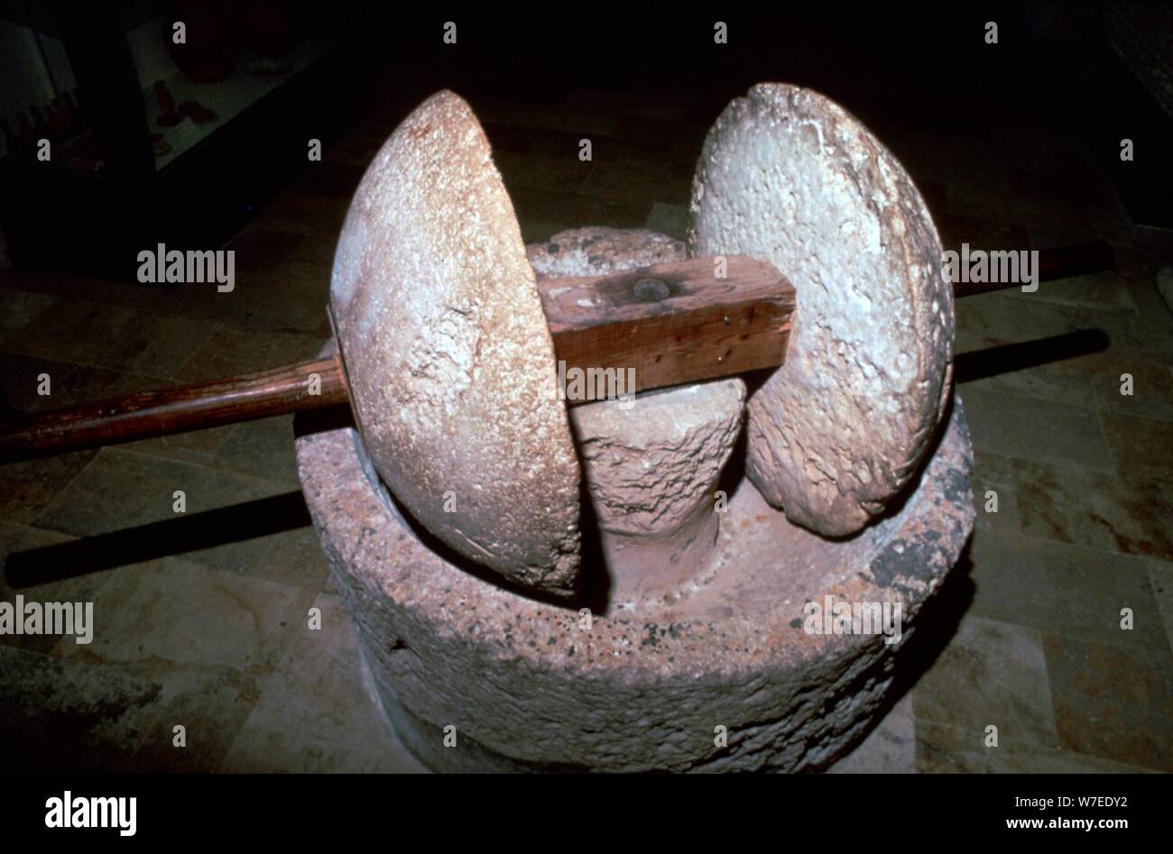 Roman corn-mill, 1st century. Artist: Unknown Stock Photo - Alamy