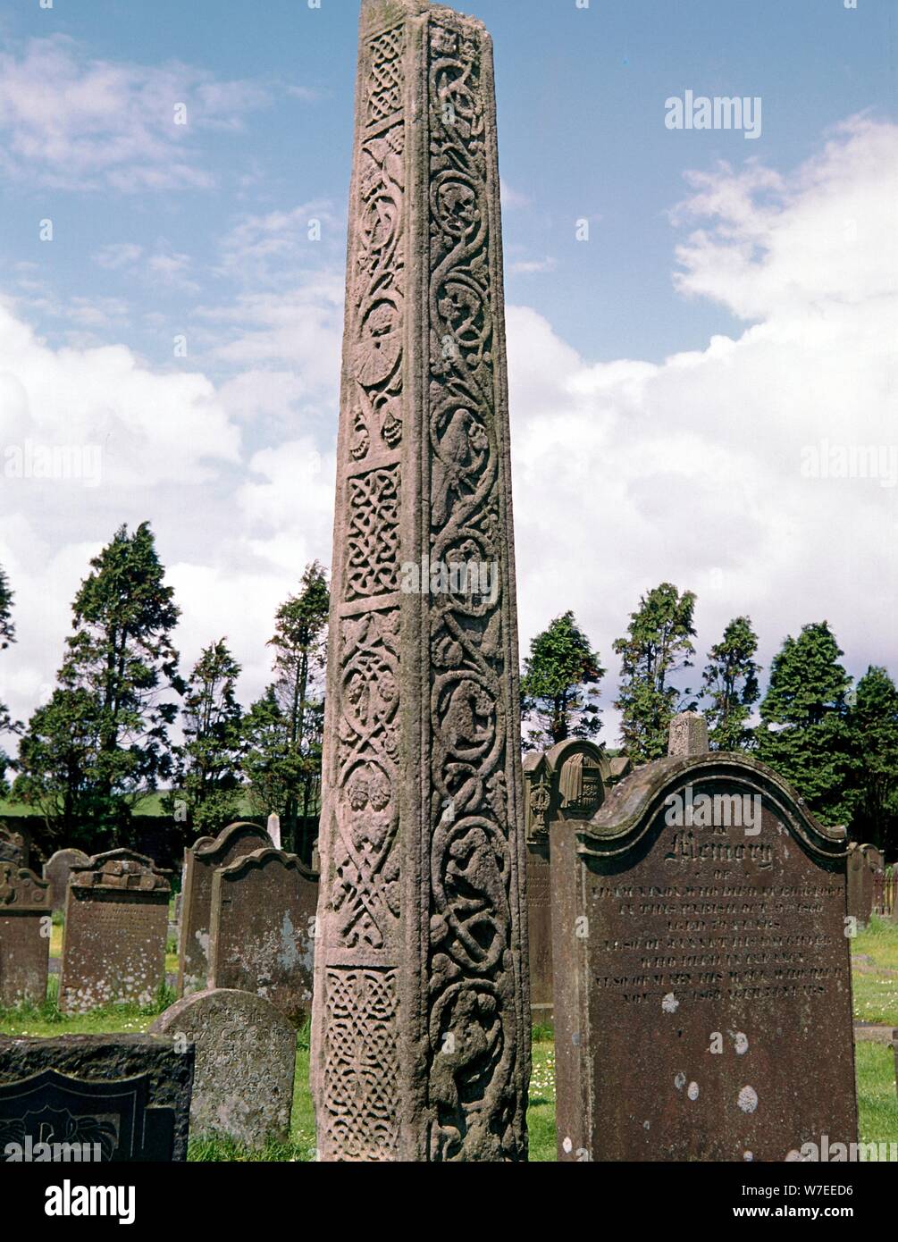Bewcastle Cross, 7th century. Artist: Unknown Stock Photo - Alamy