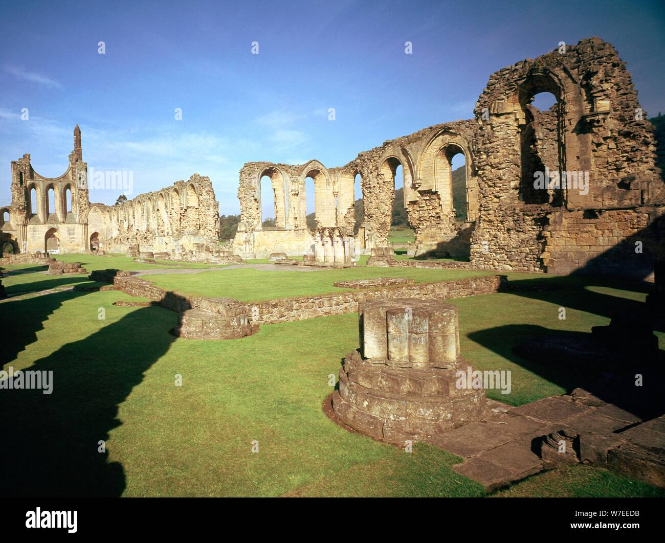 Byland Abbey, 12th century. Artist: Unknown Stock Photo - Alamy