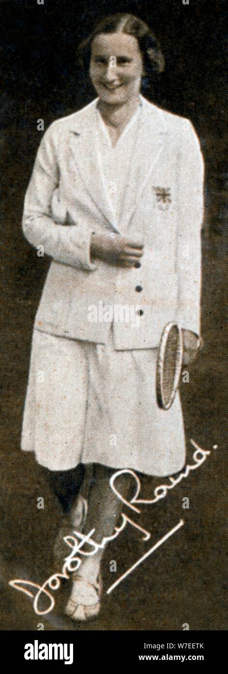 Miss Dorothy Round, Wimbledon Women's Champion, 1934. Artist: Unknown ...