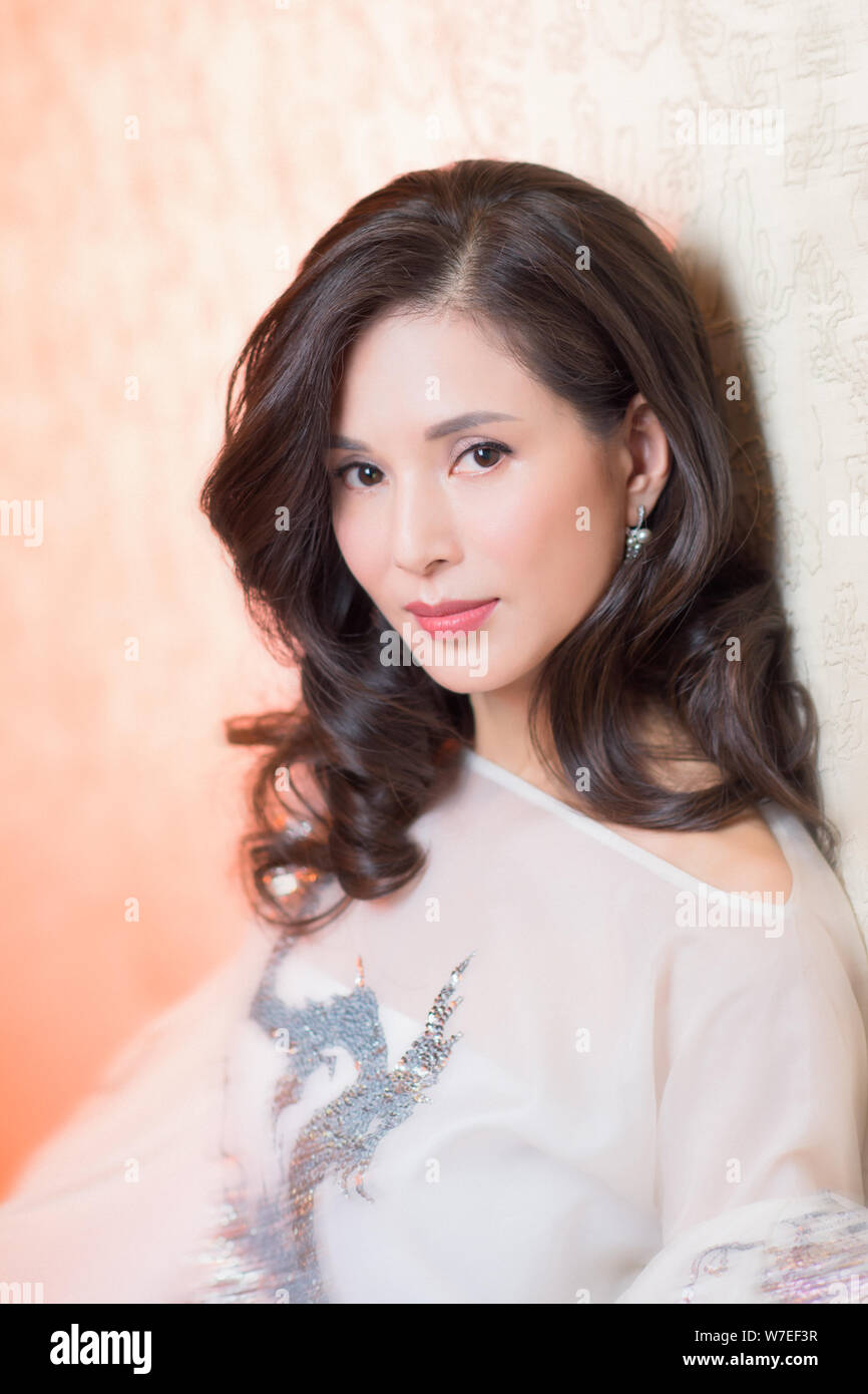 Hong Kong actress Carman Lee Yeuk-tung poses for portrait photos during ...