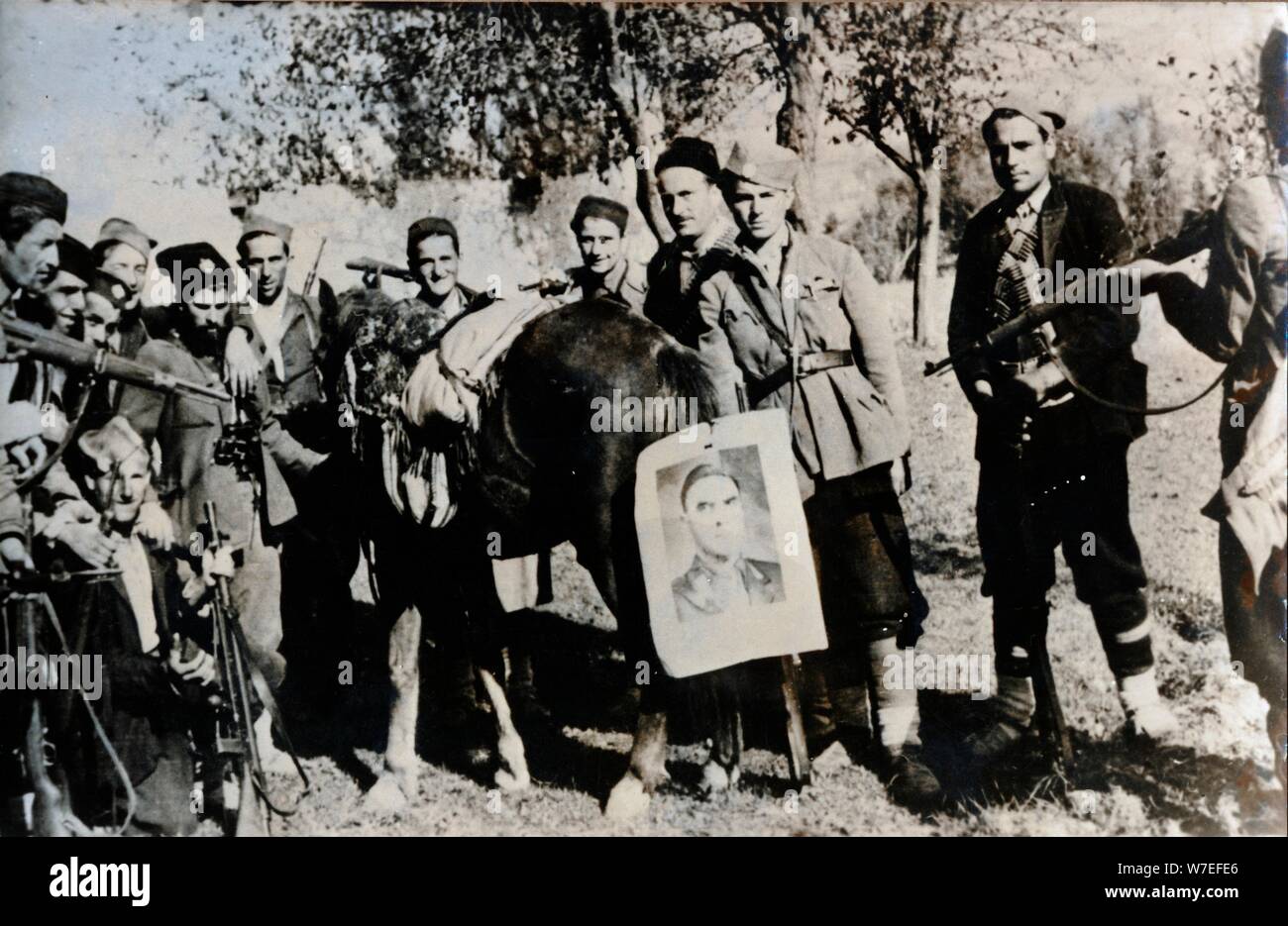Mikhailovich partisans, Yugoslavia, 1939-1945. Artist: Unknown Stock ...
