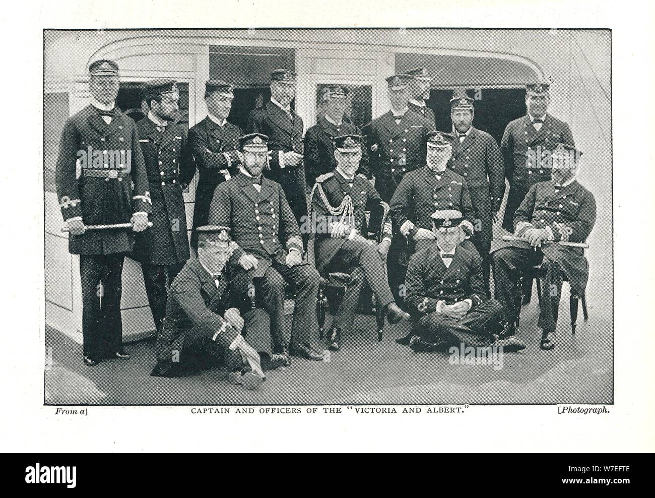 Captain and Officers of the 'Victoria and Albert' The Queens Yacht ...