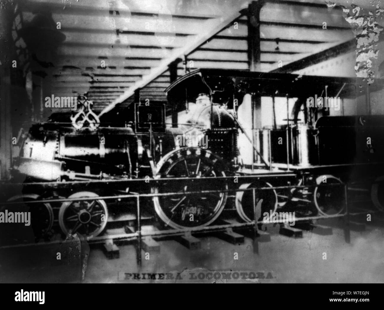 First locomotive, (1830s), 1920s. Artist: Unknown Stock Photo - Alamy