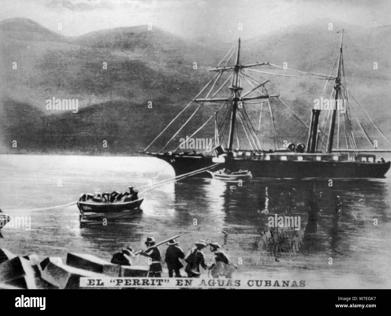 The Perrit in Cuban Waters, (1869), 1920s. Artist: Unknown Stock Photo ...