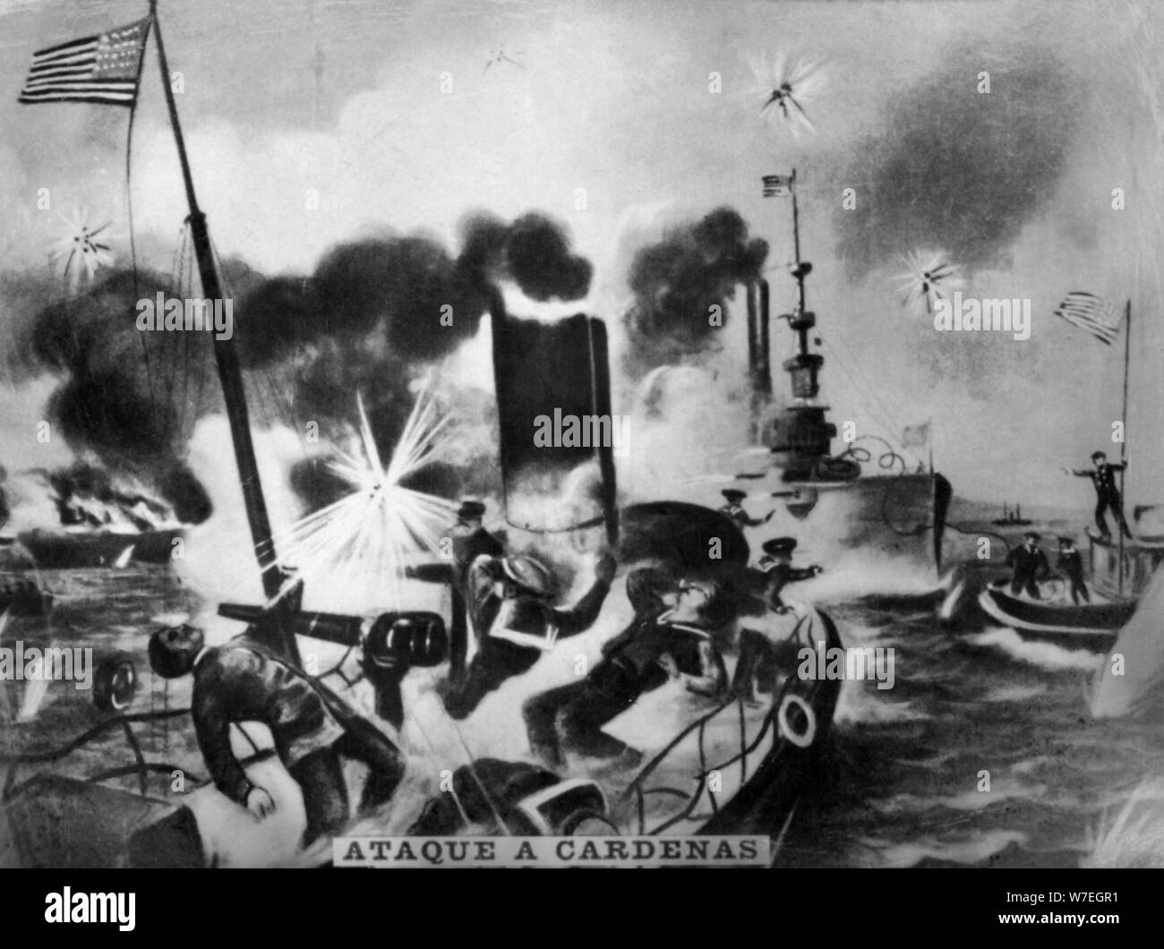 Attack of Cardenas, (1898), 1920s. Artist: Unknown Stock Photo - Alamy