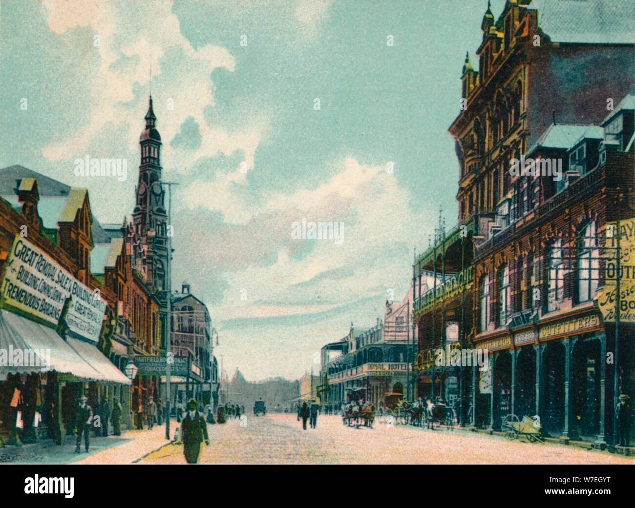 Rissik Street, Johannesburg, c1908. Artist: Unknown Stock Photo - Alamy