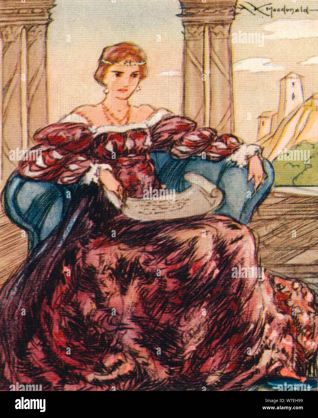 Lucrezia Borgia, (1480-1519), 1937. Artist: Alexander K MacDonald Stock ...