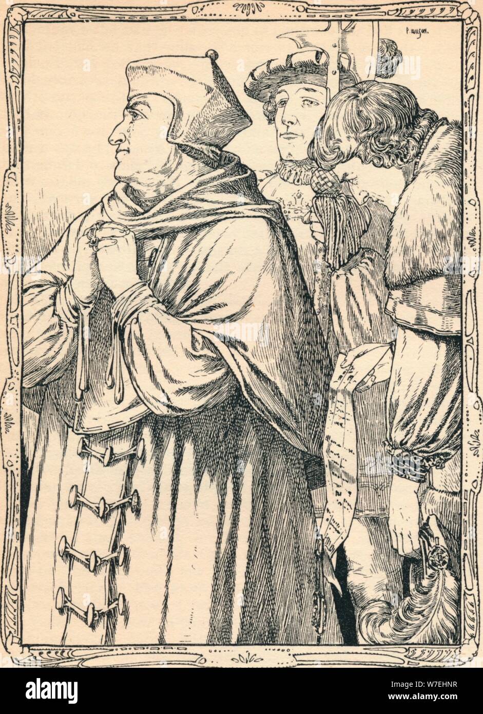 The Arrest of Cardinal Wolsey, 1902. Artist: Patten Wilson Stock Photo ...