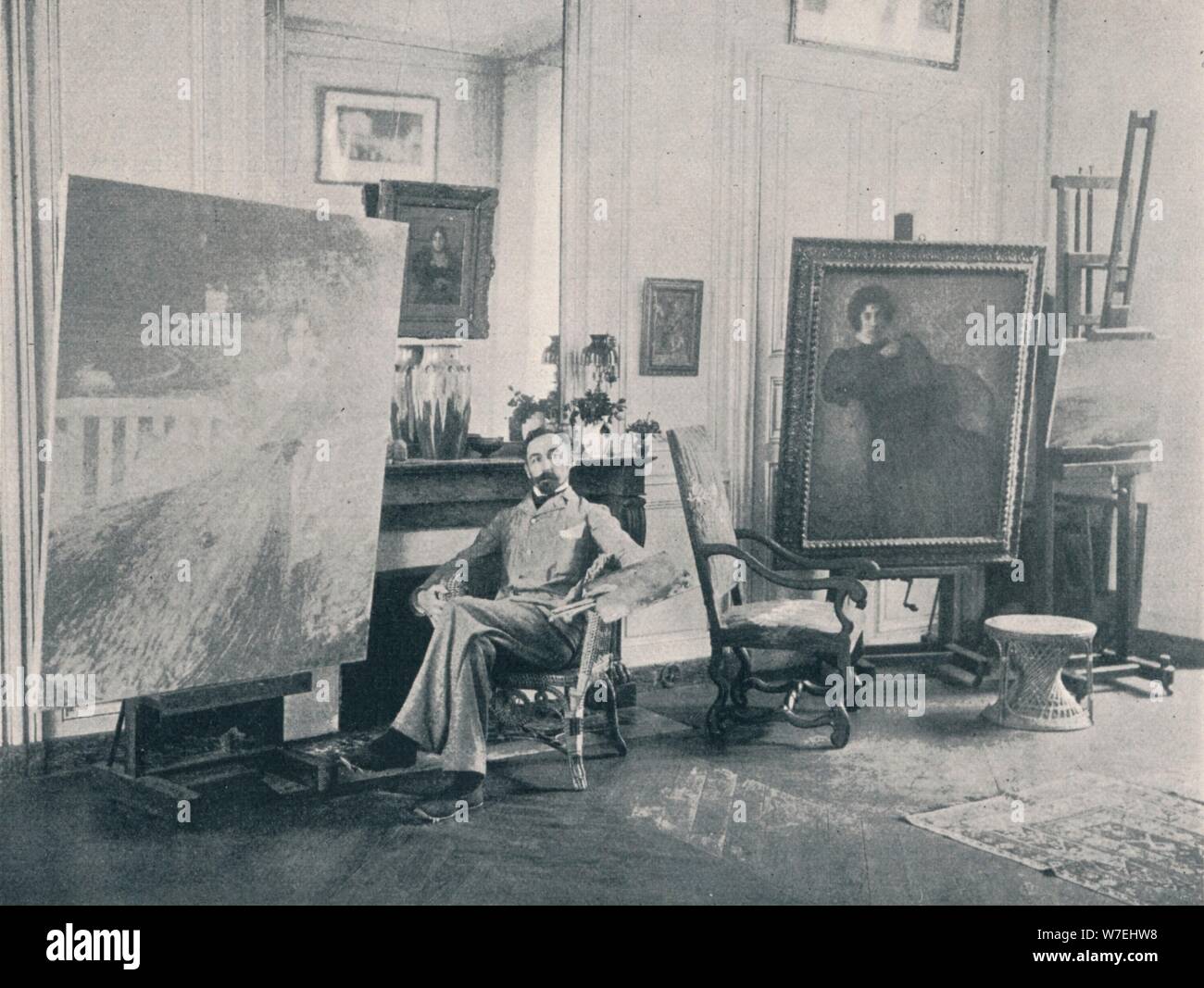 Edmond Francois Aman-Jean (1858-1936). French symbolist painter, 1898 ...