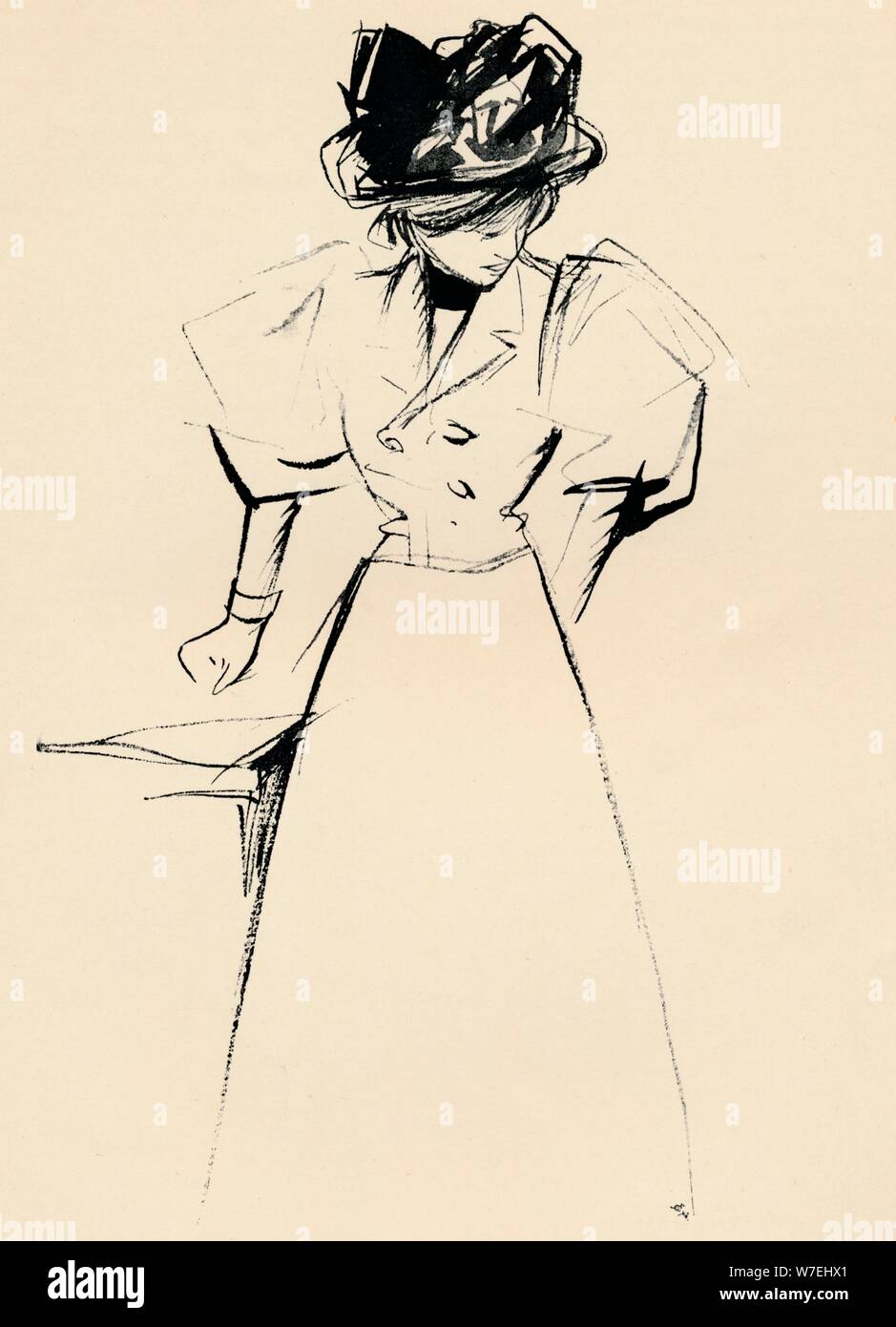 Study in Indian Ink by Forain, c1898. Artist: Jean Louis Forain Stock ...