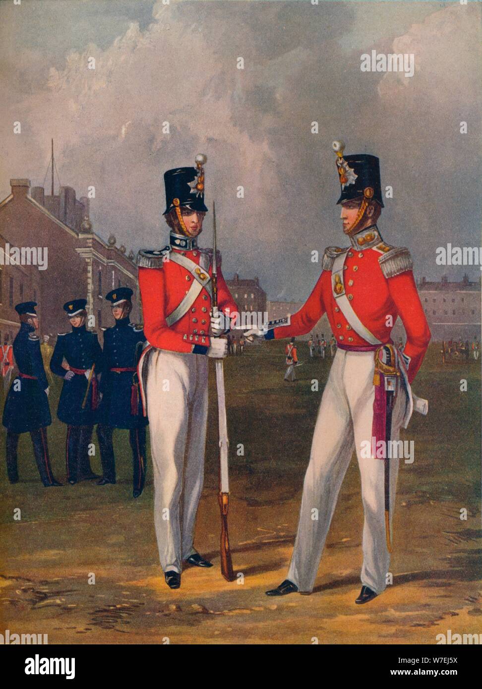The Hon. Artillery Company-Officer and Private, 1848, (1914 Stock Photo ...