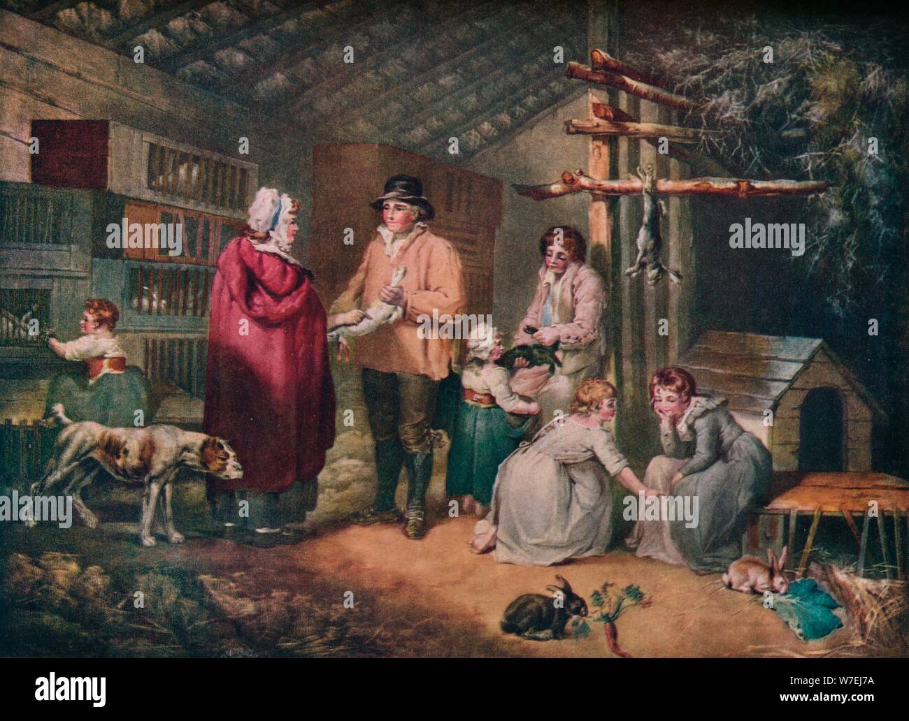 Selling Rabbits, 1796, (1919). Artist: William Ward Stock Photo - Alamy