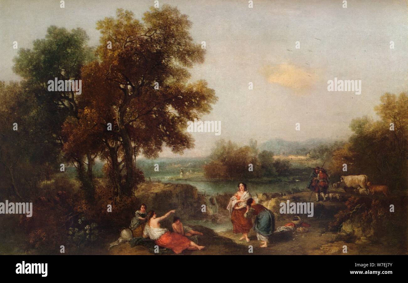 Landscape with Figures, 18th century, (1915). Artist: Francesco ...