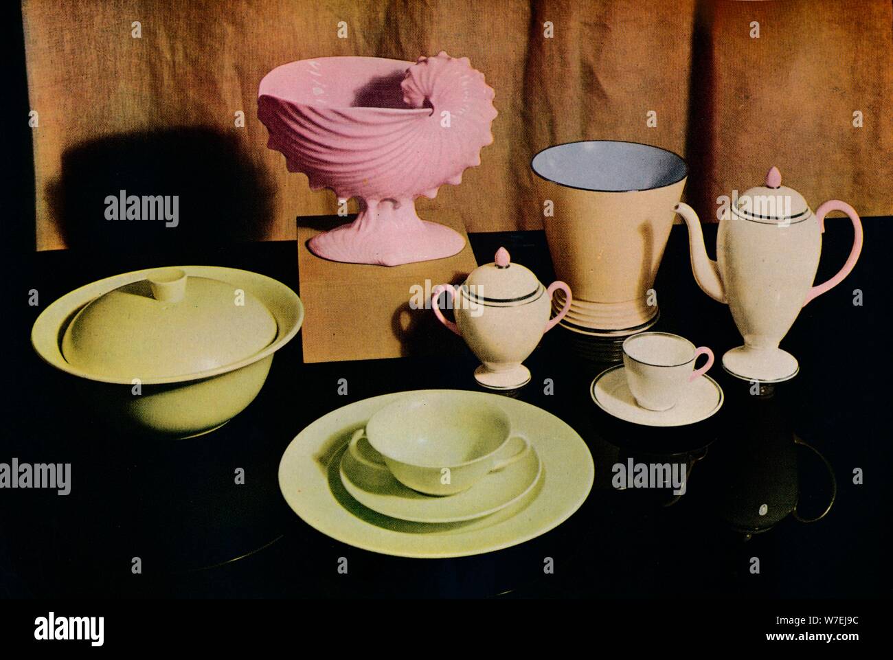 Some of the latest product of the Wedgwood Etruria factory, 1936 ...