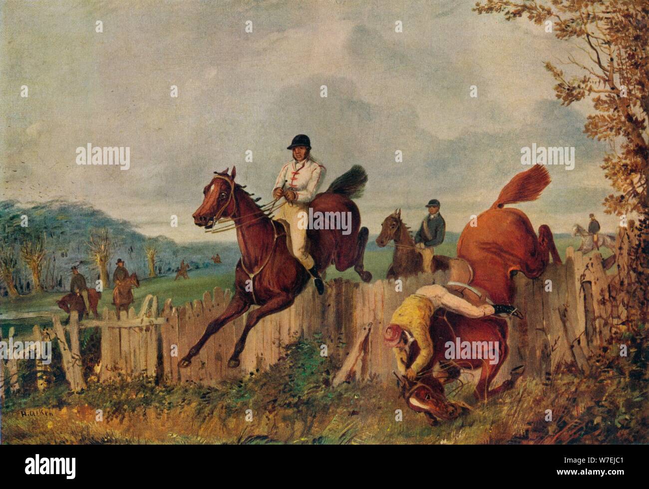Steeplechasing, ,c1805-1851, (1924). Artist: Henry Thomas Alken Stock ...
