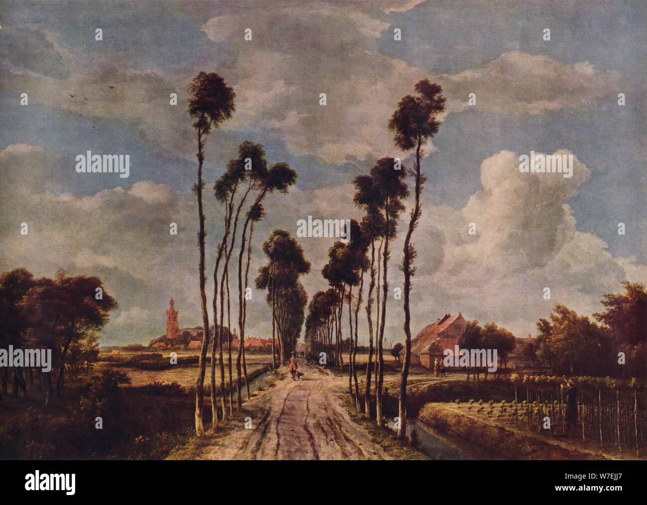 The avenue at middelharnis 1689 meindert hobbema hi-res stock ...