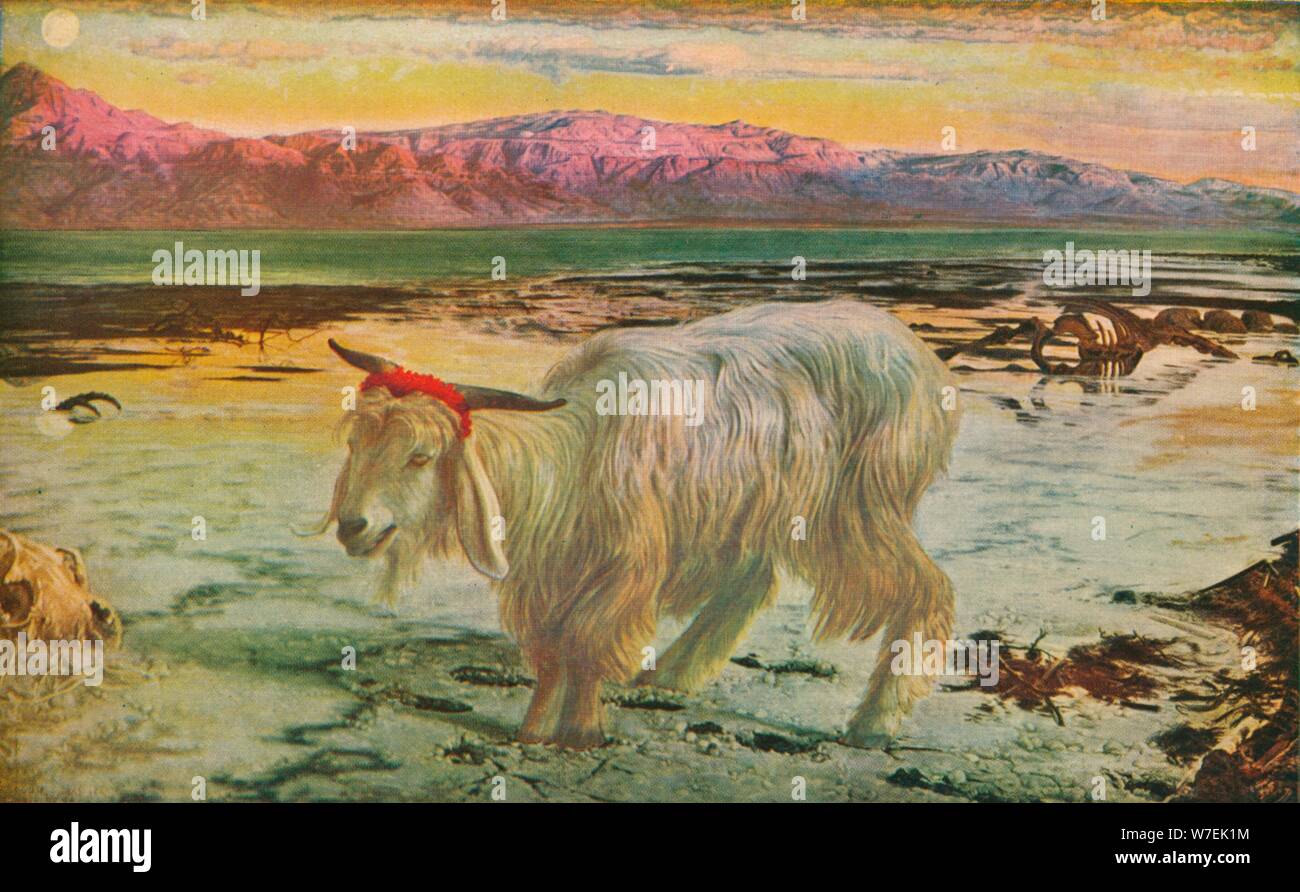 The Scapegoat, 1854-56, (1911). Artist: William Holman Hunt Stock Photo ...