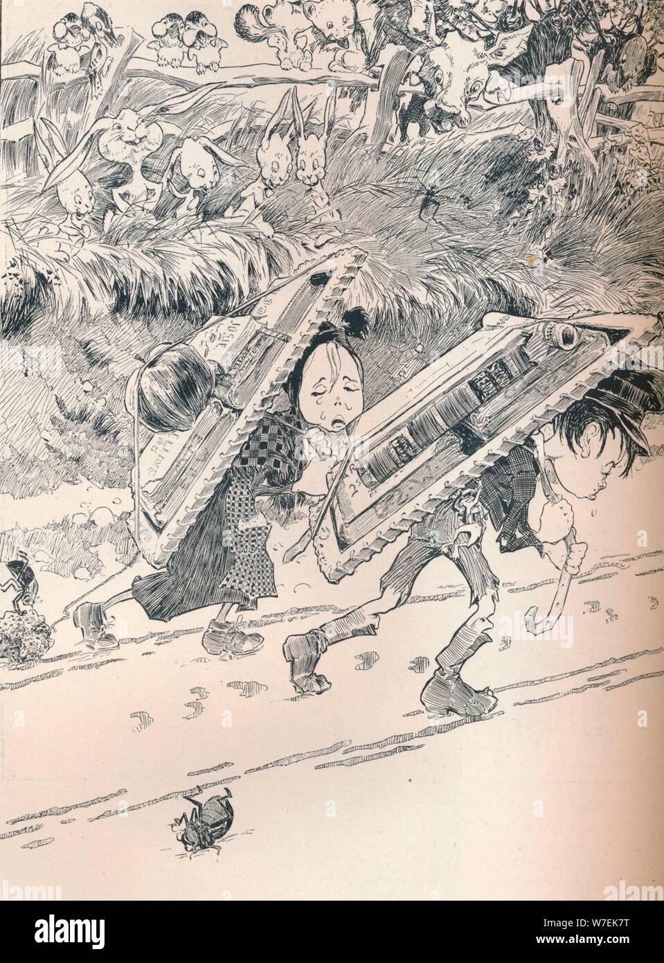 'When School Began as we Remembered', c1890. Artist: Frederick Richardson Stock Photo - Alamy