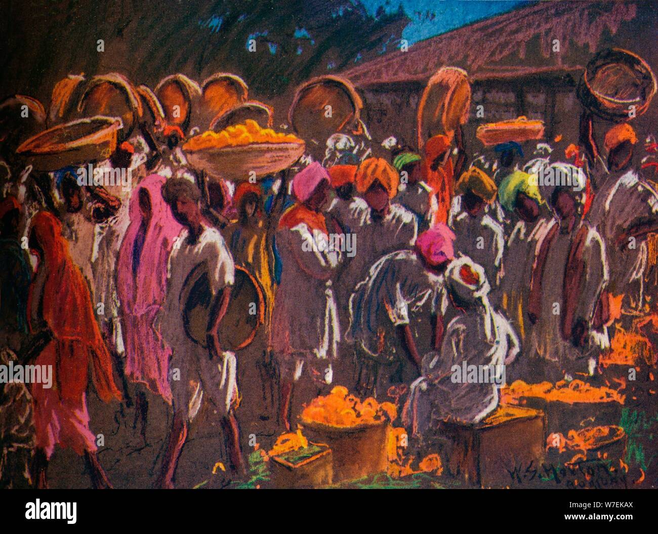 'Orange Market, Bombay', c1910 (1935). Artist: William Samuel Horton ...