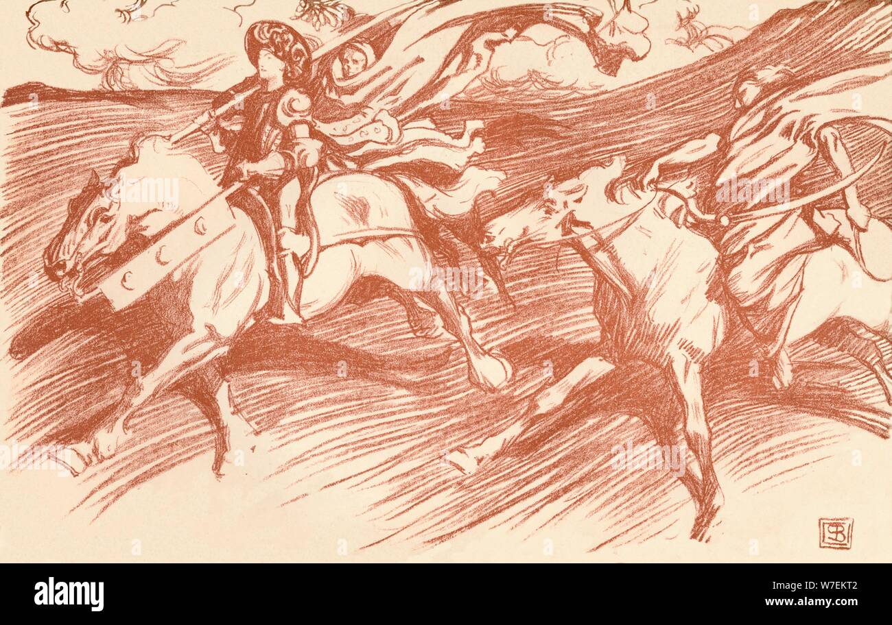 'The Knight and his Companions', c1898. Artist: Byam Shaw Stock Photo ...