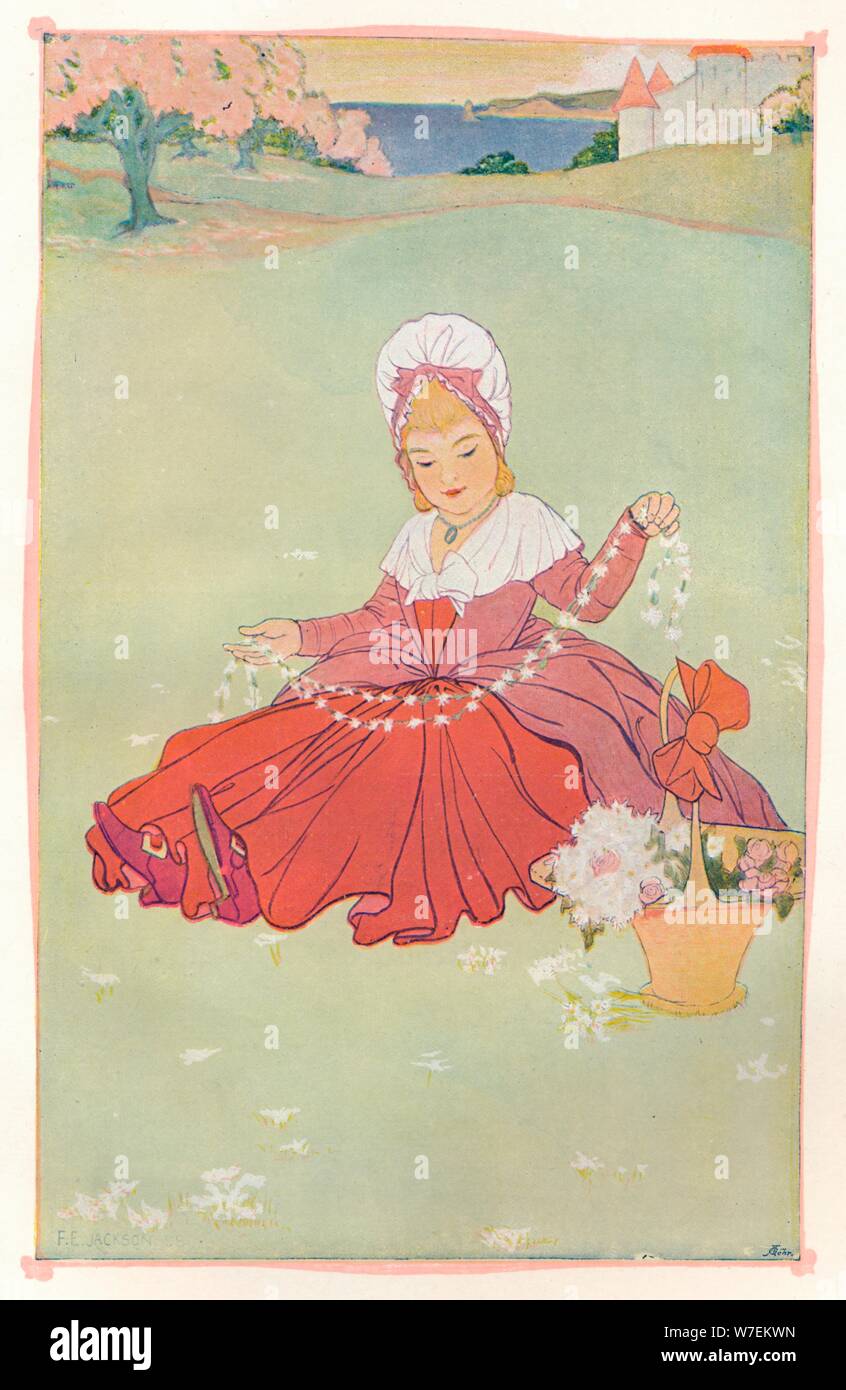 'The Daisy Chain', c1898. Artist: Francis Ernest Jackson Stock Photo ...