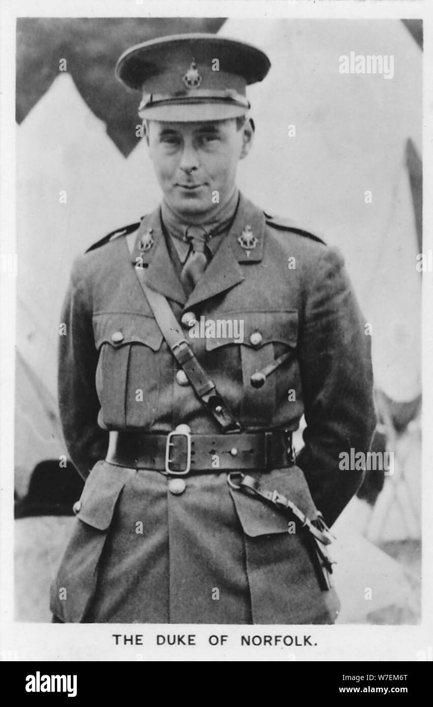 'The 16th Duke of Norfolk', 1937. Artist: Unknown Stock Photo - Alamy
