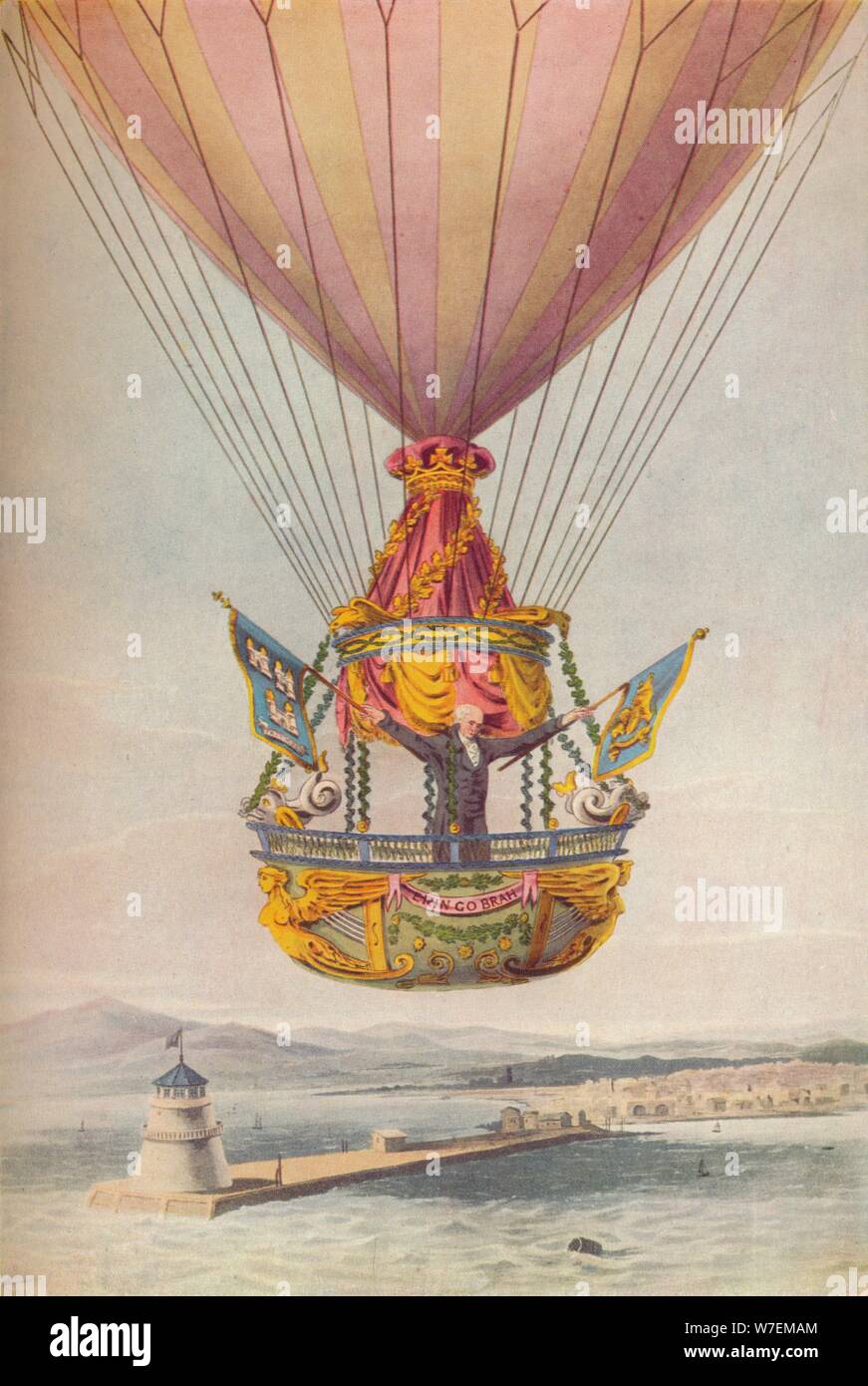 'Sadler over the Lighthouse, Dublin', 19th century. Artist: Robert ...