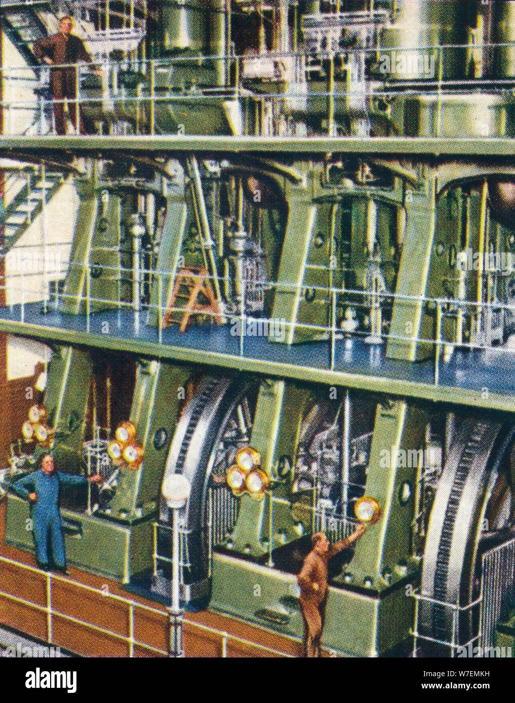 Huge triple expansion pumping engine, 1938. Artist: Unknown Stock Photo ...