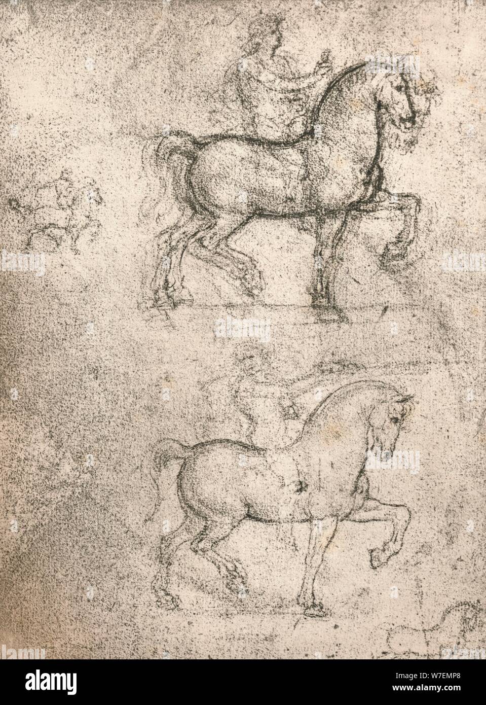The equestrian monument to francesco sforza hi-res stock photography ...