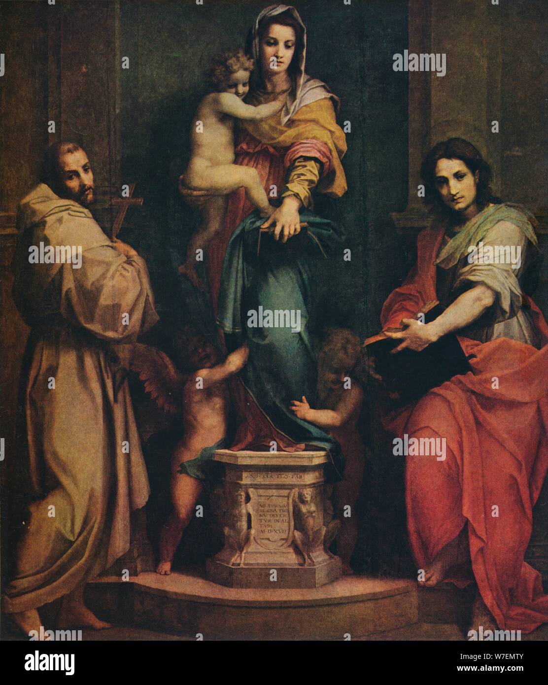 'Madonna of the Harpies', 1517. Artist: Andrea del Sarto Stock Photo ...