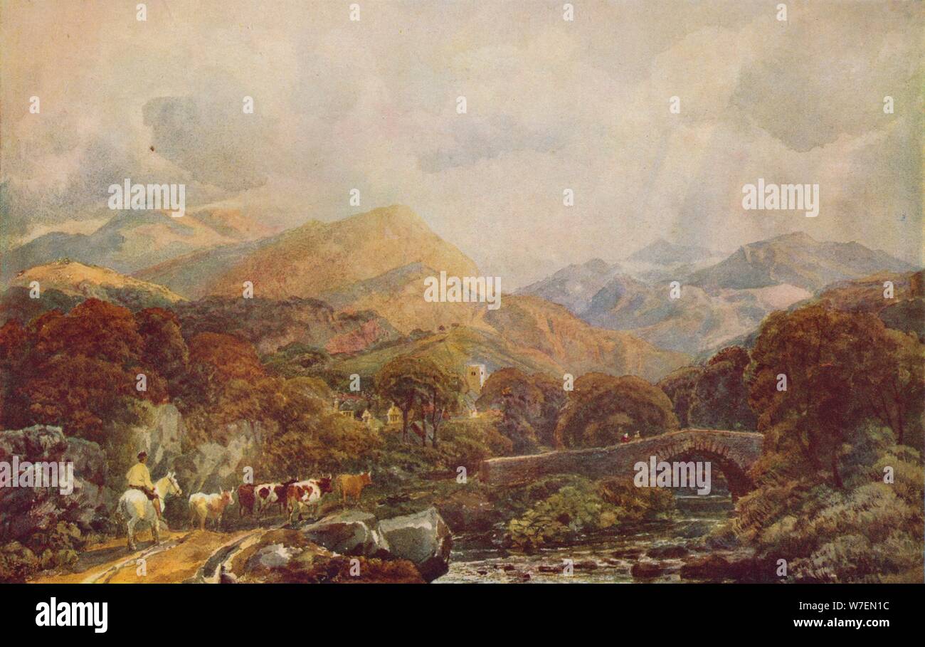 'Mountainous Landscape', c19th century. Artist: Peter de Wint Stock ...