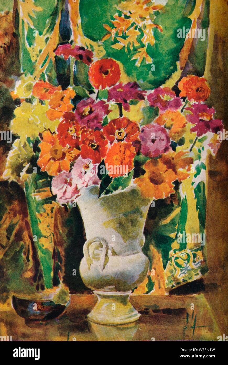 'Zinnias', c19th century. Artist: Francis Edward James Stock Photo - Alamy