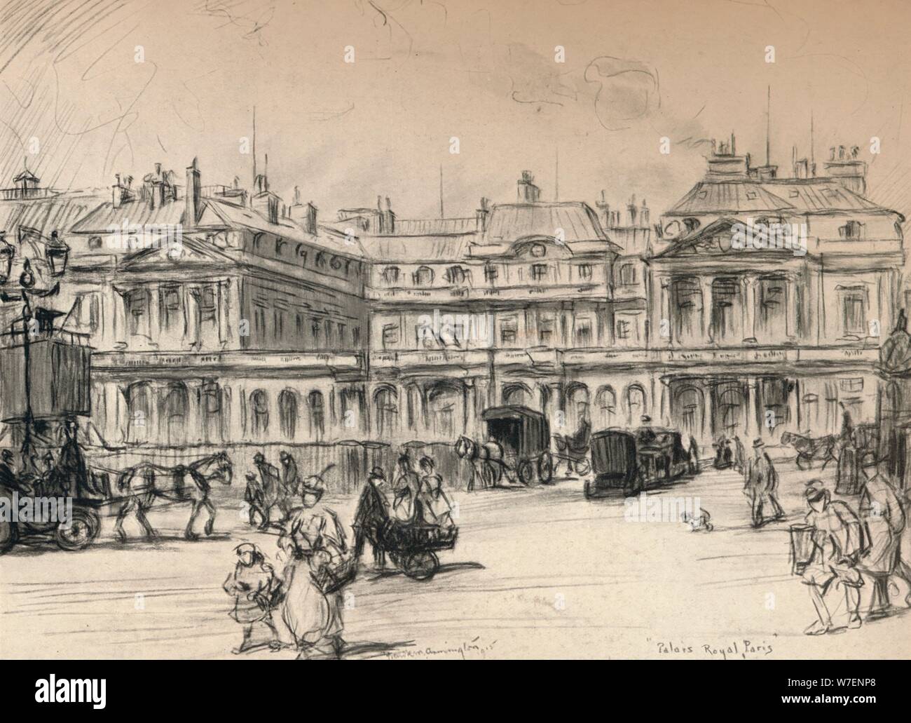 'The Palais-Royal', 1915. Artist: Frank Milton Armington Stock Photo ...