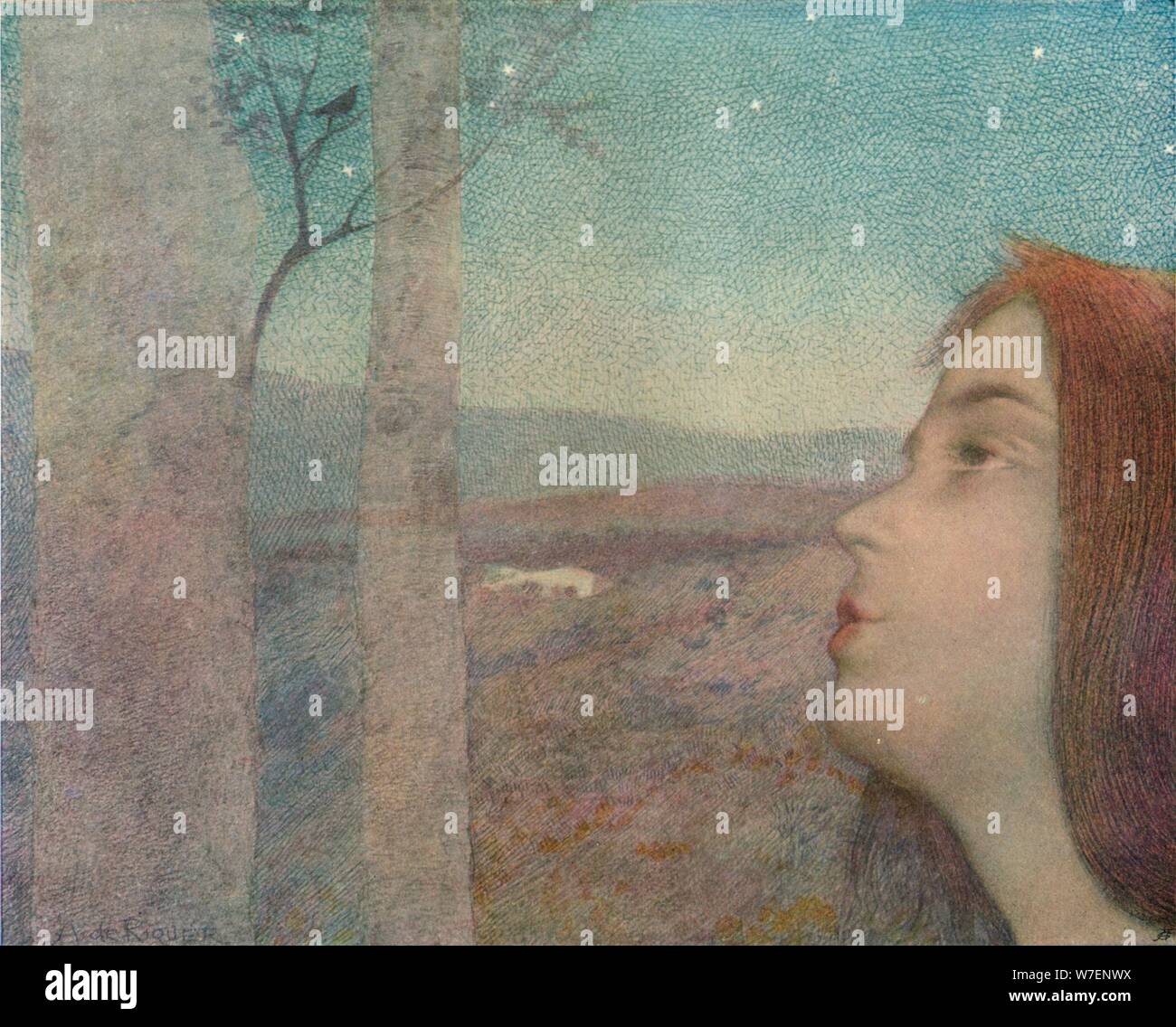 'Appel à l’oiseau (The Bird Call)', c1908. Artist: Alexandre de Riquer ...