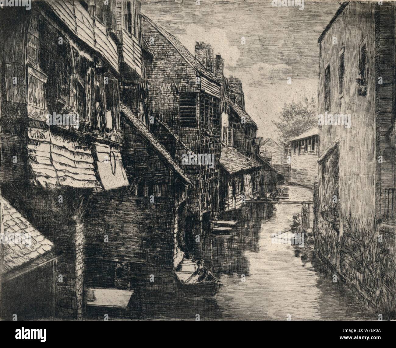 'The River Bievre at Gentilly', 1915. Artist: P Roy Stock Photo - Alamy
