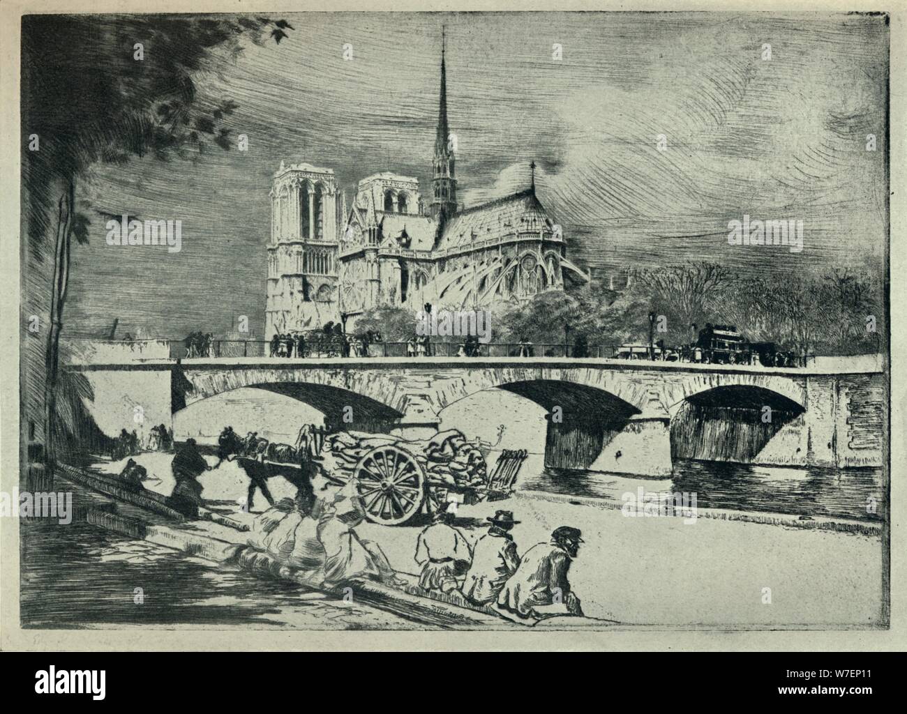 'The Apse of Notre Dame', 1915. Artist: Edgar Chahine Stock Photo - Alamy