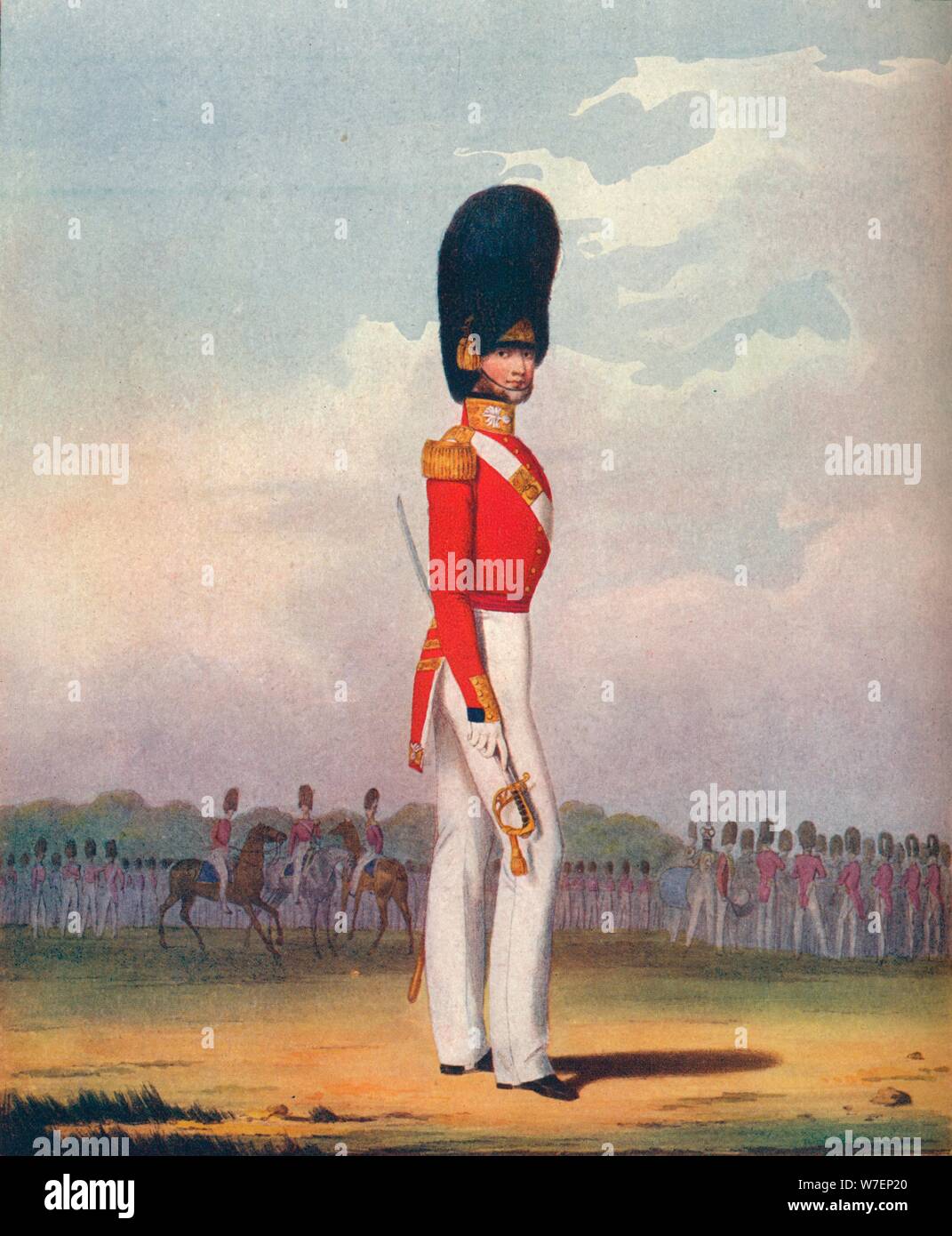 'Officer, Grenadier Guards', 19th century (1909). Artists: Ralph Nevill ...