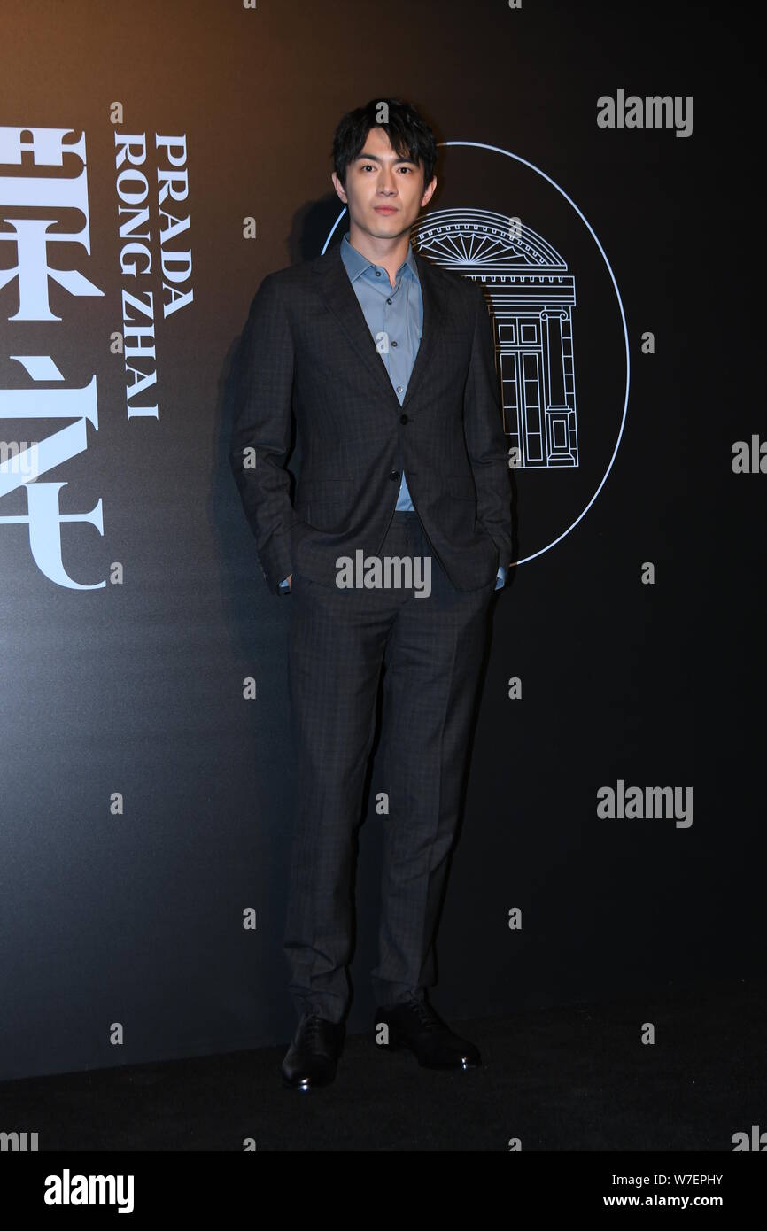 Chinese actor Kenny Lin or Lin Gengxin poses at the unveiling ceremony ...