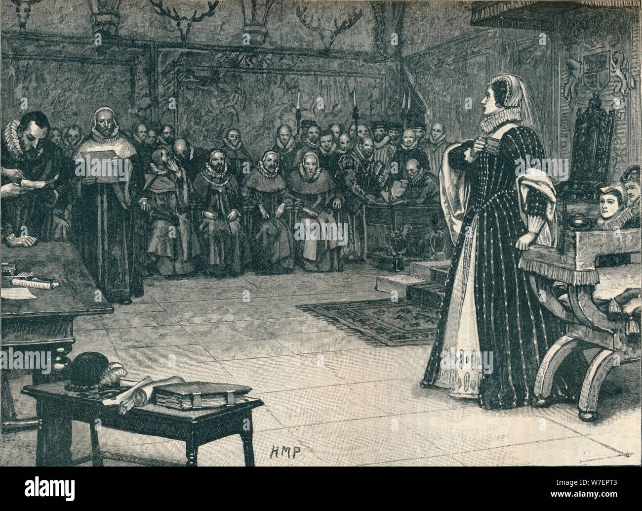 Trial of Mary Queen of Scots in Fotheringhay Castle, 1586 (1905 ...