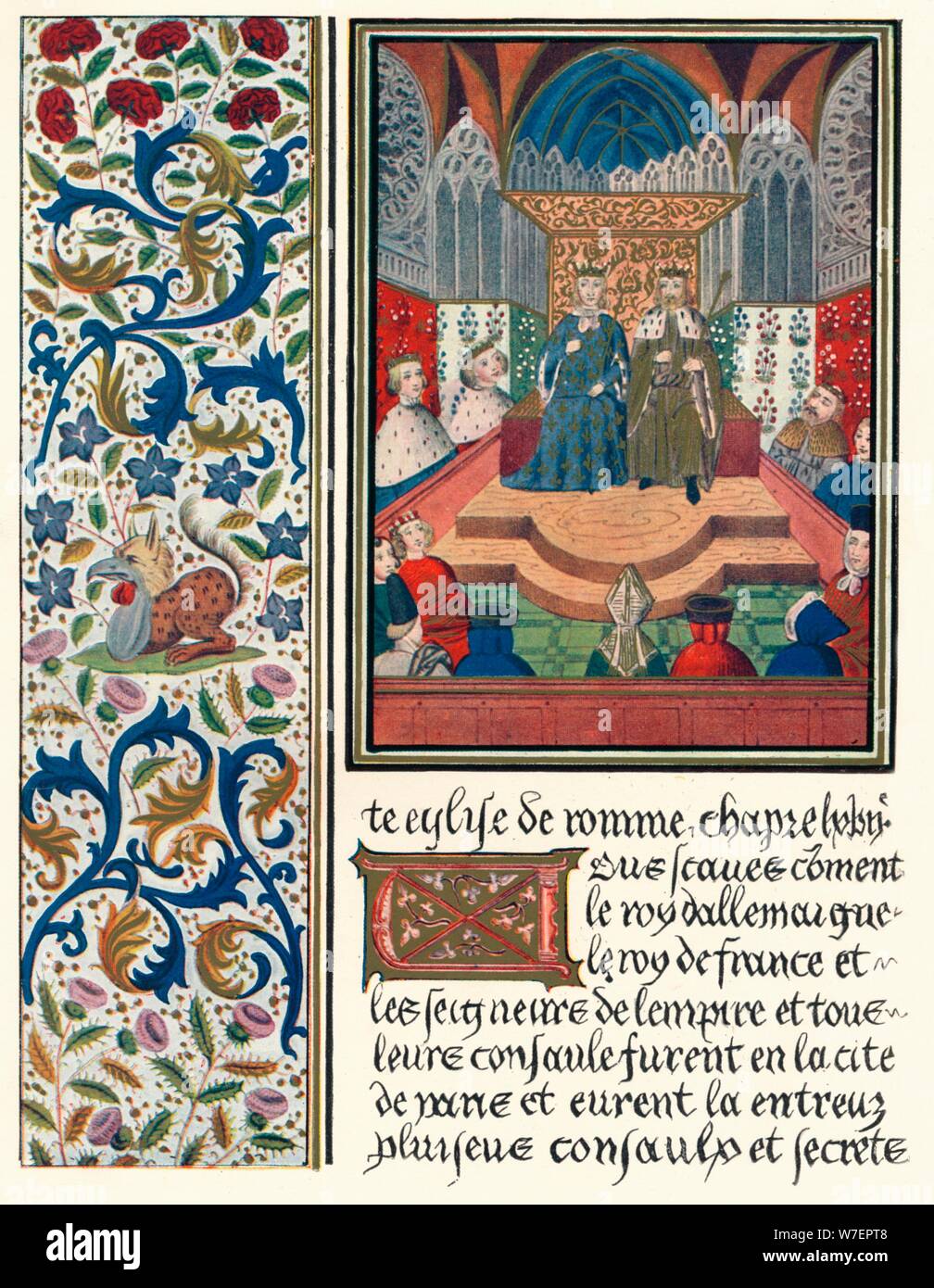 Medieval illuminated manuscript border hi-res stock photography and ...