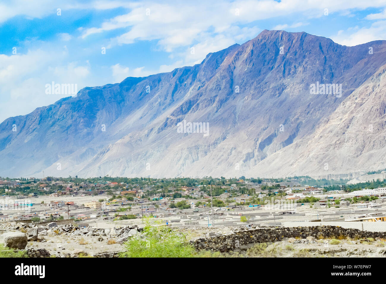 landscape of beautiful mountains and vallies of northern areas of ...