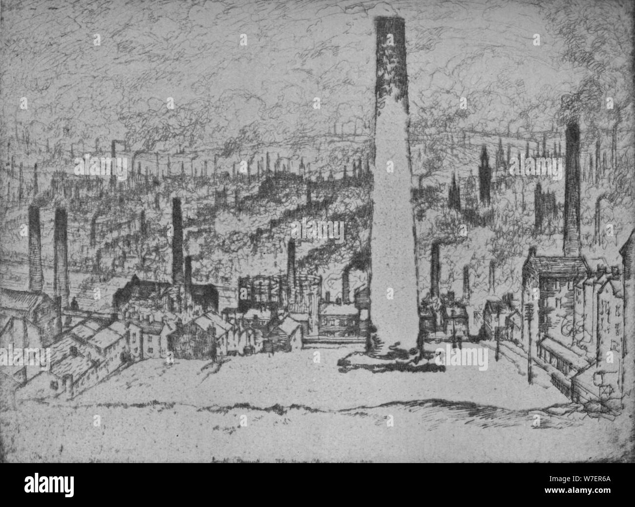 'The Great Stack, Bradford', 1909. Artist: Joseph Pennell Stock Photo ...