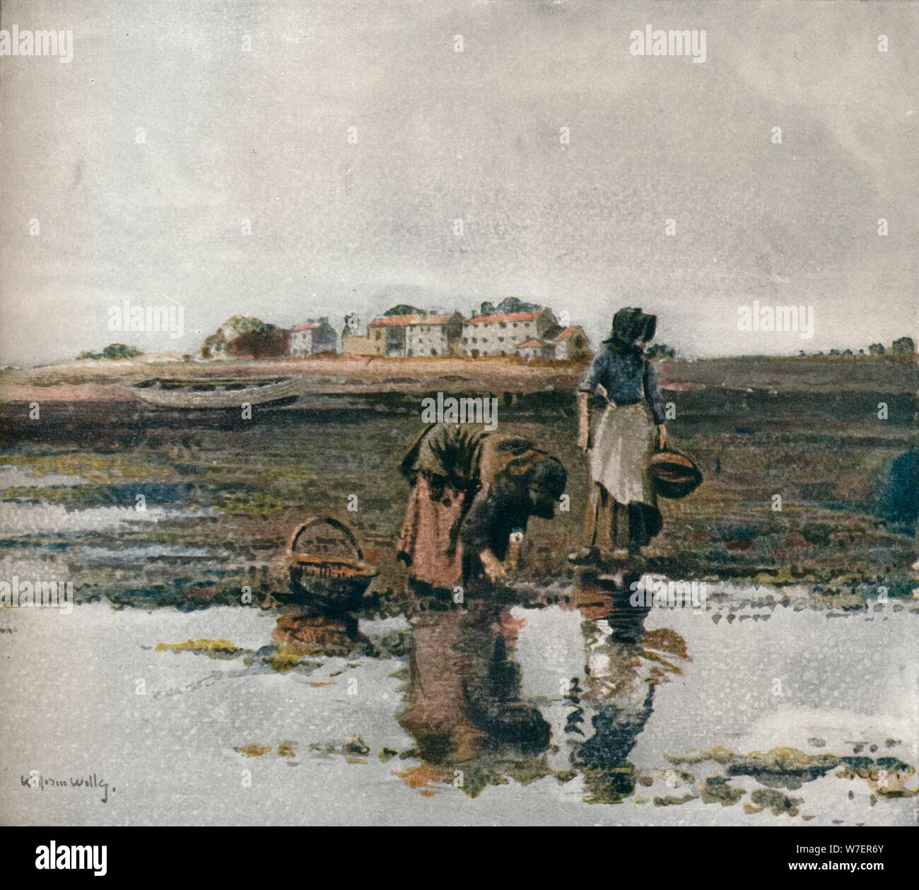 'Mussel Picking', c1908. Artist: William Page Atkinson Wells Stock ...