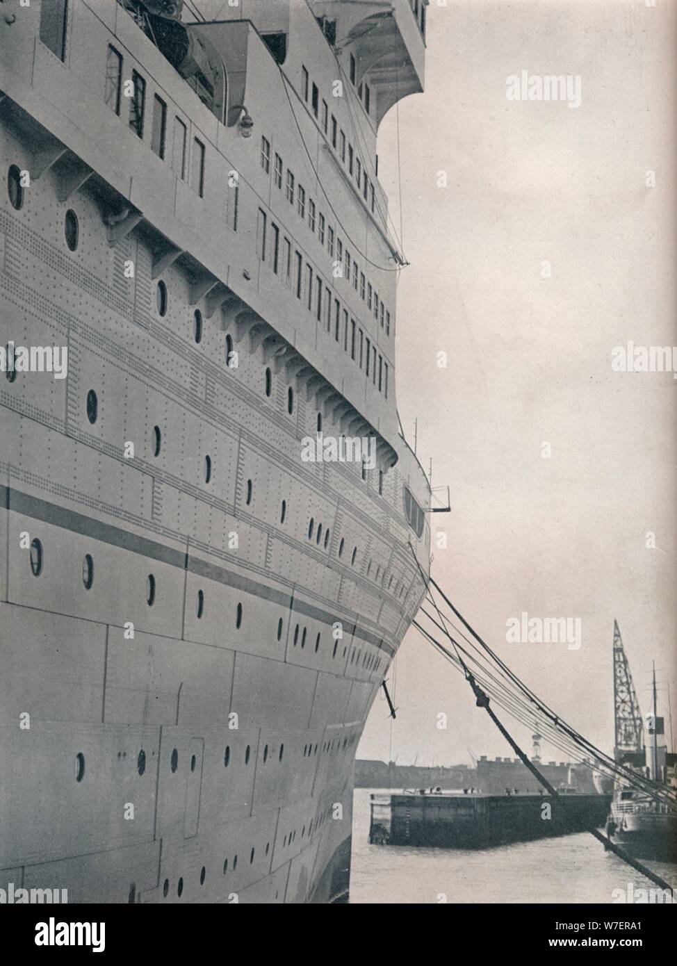 'A view of the starboard side of S.S. Empress of Britain, 1931. Artist ...