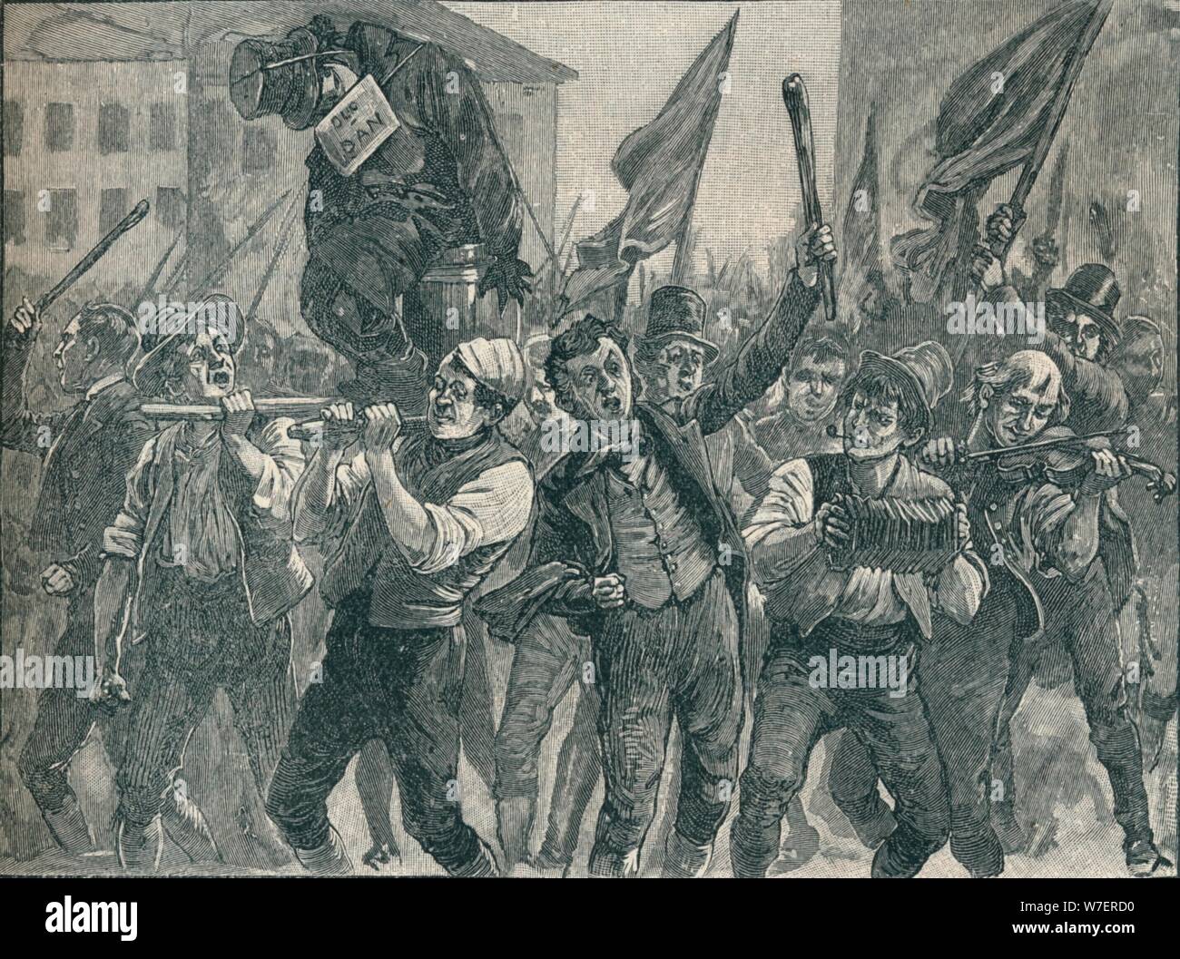 Scene in the Belfast riots, 19th century (1906). Artist: Unknown Stock ...