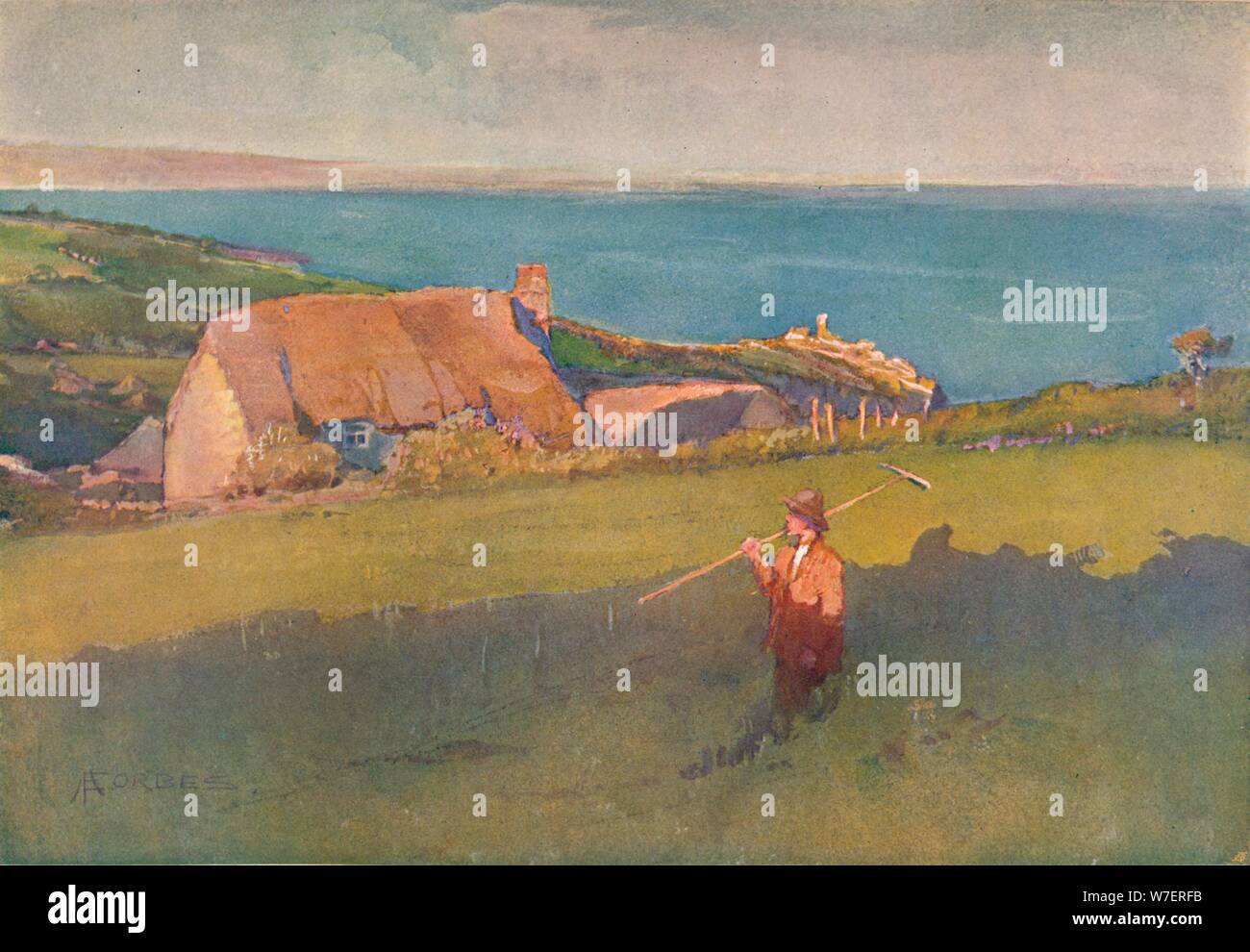 'Across Mounts Bay', c1880. Artist: Elizabeth Adela Forbes Stock Photo ...