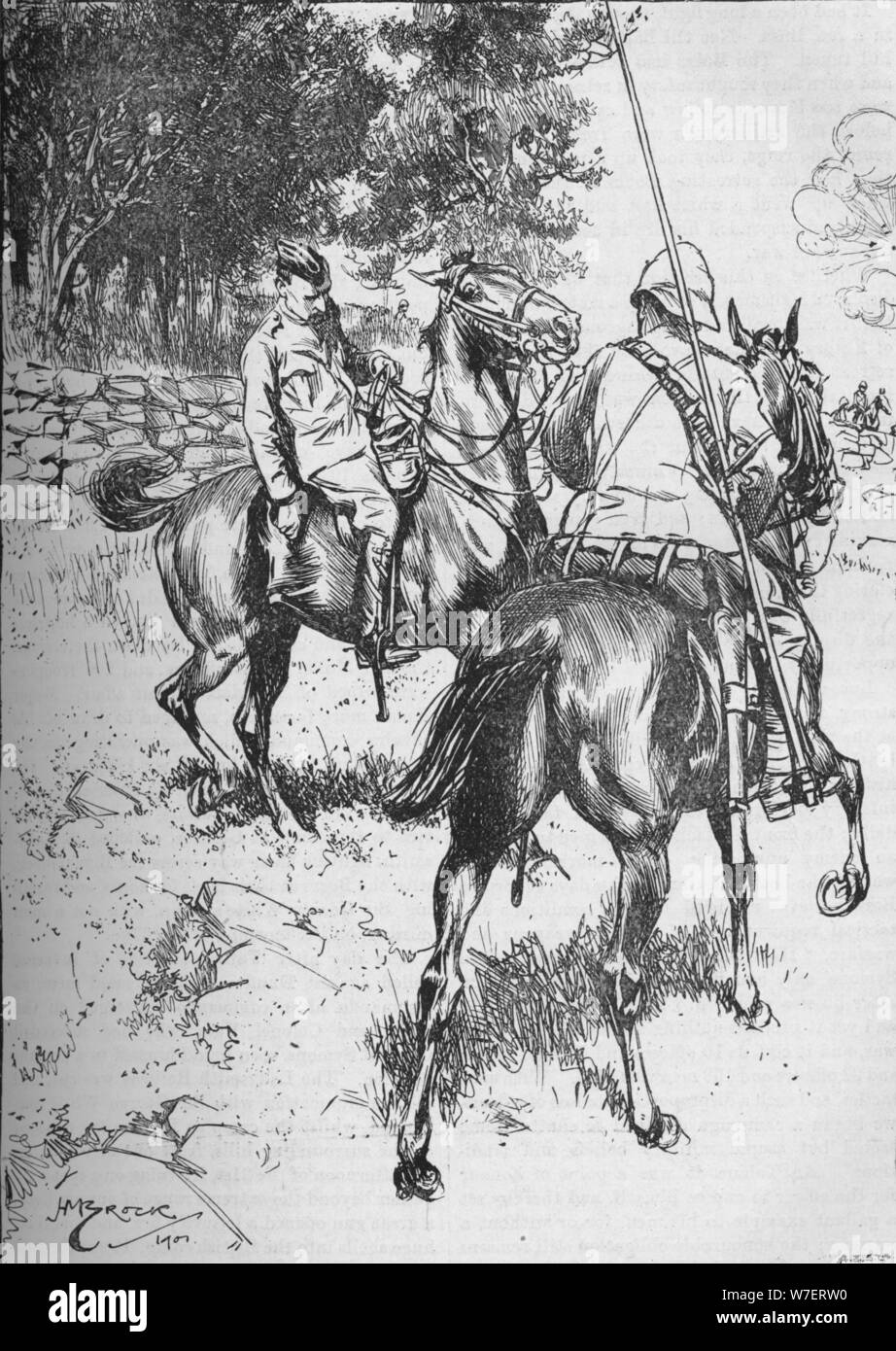 Death of General Symons at the Battle of Talana Hill, Second Boer War ...