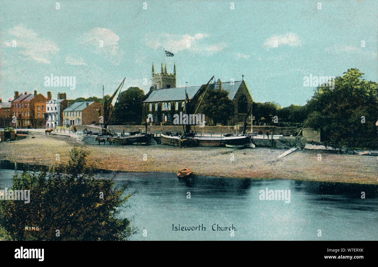Isleworth Church, London, c1905. Artist: Unknown Stock Photo - Alamy